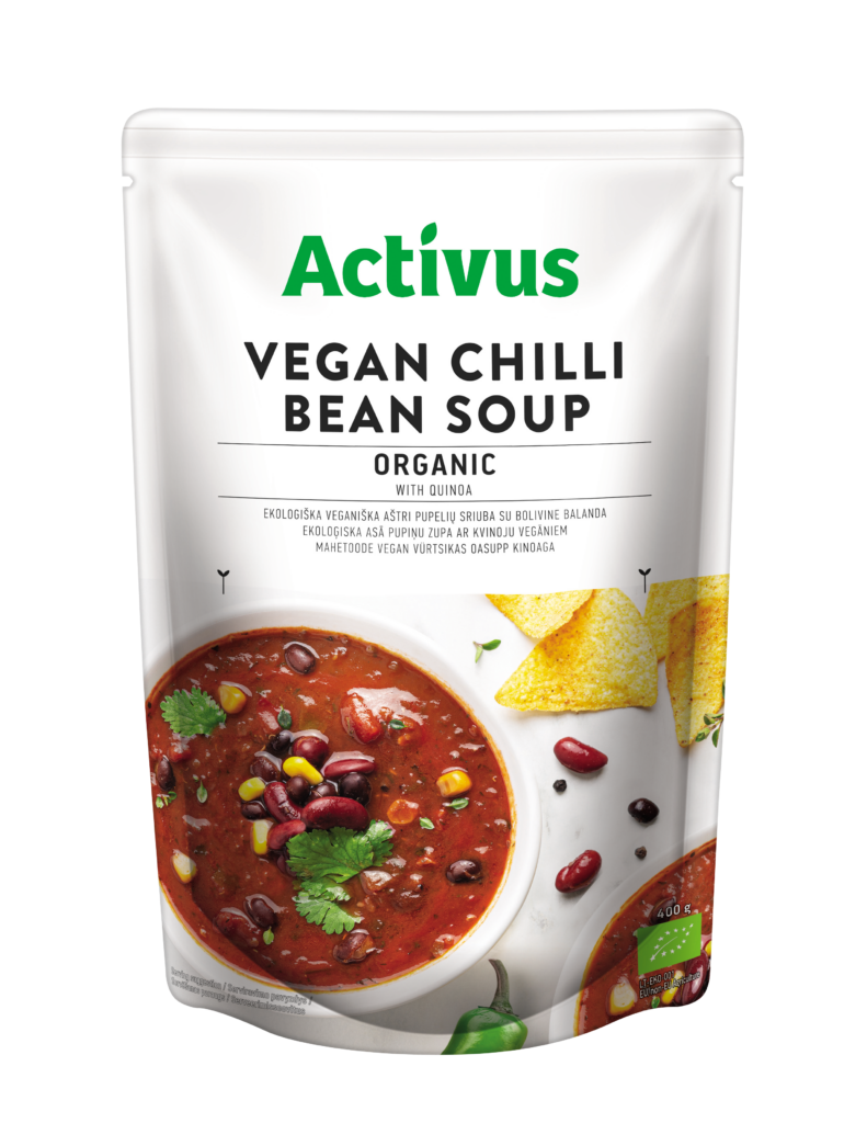 ACTIVUS Ekologiška veganiška aštri pupelių sriuba su bolivine balanda ...
